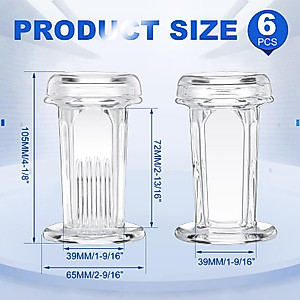Sieral 6 Pieces Staining Jar 5 Slides Capacity Staining Tank 60 ml Glass Jar with Lid for Lab Microscope Supplies