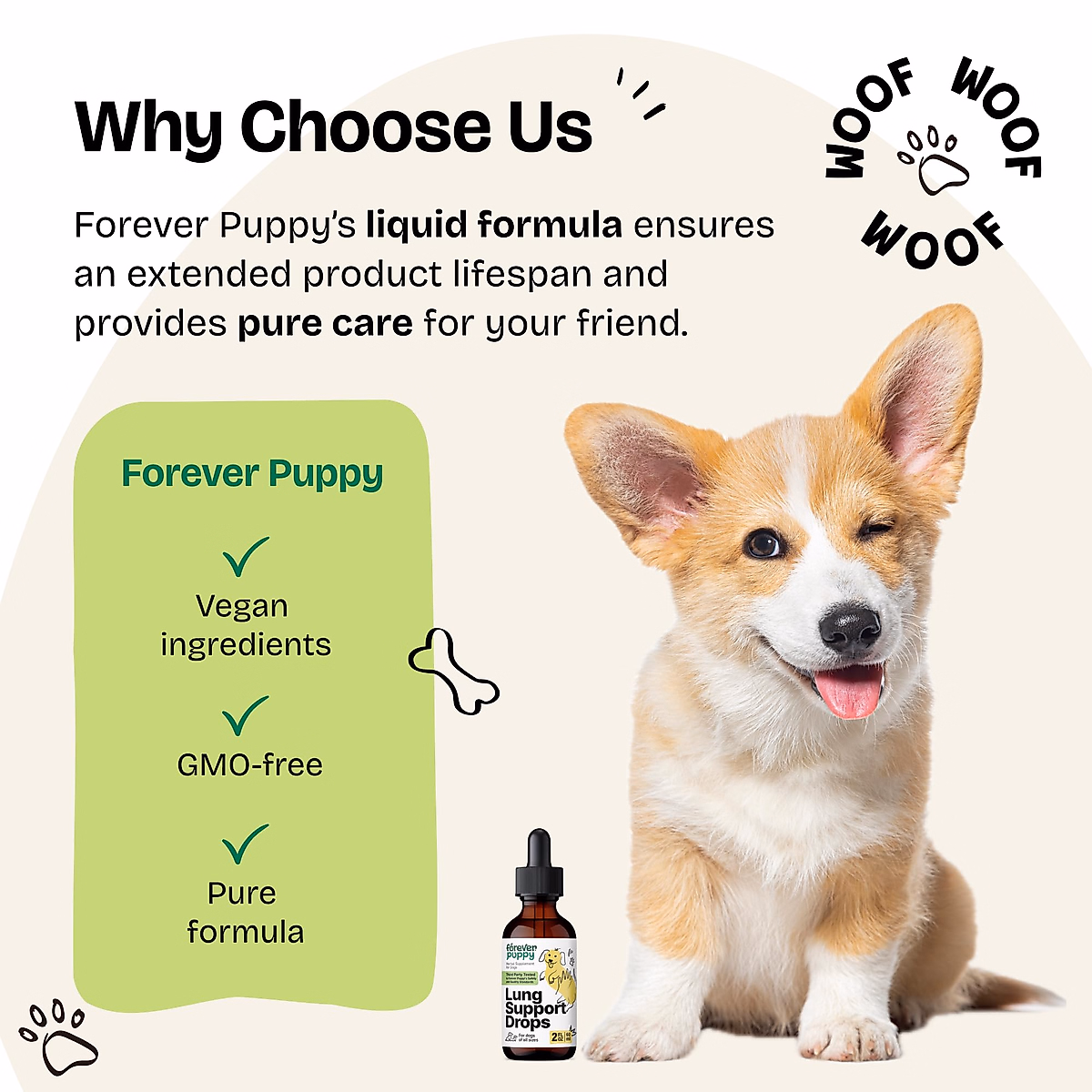 Lung Support Drops for Dogs - Respiratory Support Supplement for Dogs w/Mullein Leaf - Herbal Dog Respiratory Health Drops - Dog Vitamins for Lungs w/Mullein Extract & Echinacea - 2 oz