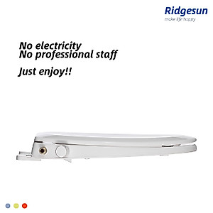 Ridgesun Bidet Toilet Seat Non-Electric Swash Ecoseat, Fits Elongated Toilets, White - Dual Nozzle System, Bidet with Easy Installation NO professional