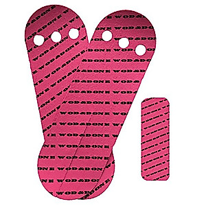 WOD and Done Grips and Hook Grip Bundle - Pink 10 Grips / 12 Hook - Self Adhesive - Skin Tight - Chalk and Sweat Friendly