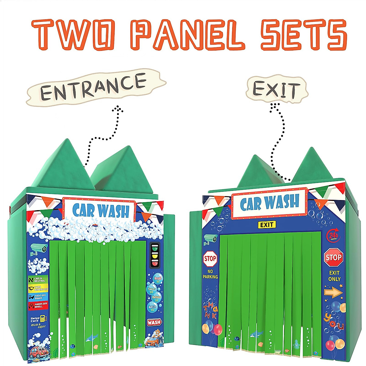 DLOREUK Play Panel for Kids Play Couch Foam Sofa Childrens Home Play Modular Couch (Sofa not Included) - Car Wash