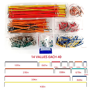 ELOOGAA 3Pcs 830 tie Points breadboards,120Pcs 20cm (7.9inch) Dupont Cables,65Pcs Flexible Breadboard Jumper Wires,560Pcs U-Shape Jumper Wires Arduino Project kit