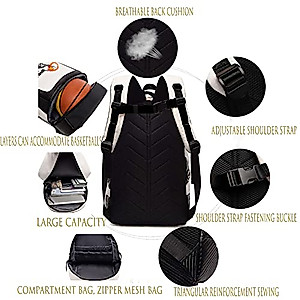 Basketball Superstar 24 Backpack. Personalized Signature Edition Casual Large Capacity Sports Bag Jersey Color