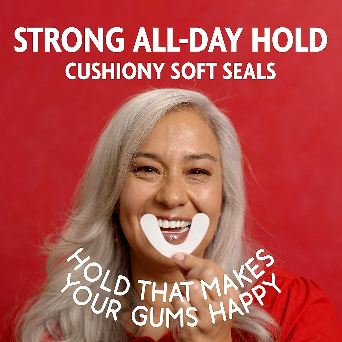 Sea Bond Secure Denture Adhesive Seals Lowers Original, Zinc Free, All Day Hold, Mess Free, 30 Count