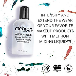 Mehron Makeup Mixing Liquid | Water Resistant For All Day Wear | Multi-Use Makeup Transformer | Eyeliner Mixing Medium | Clear 4.5 fl oz (133 ml)