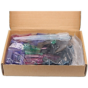 Furnido Dropper Sample Bottles For Essential Oils,5ml 35 Pack Multicolored Little Glass Dropper With Pure Dropper Sample Tubes&Black Screw Cap For Travel Perfume Aromatherapy Cosmetic Container