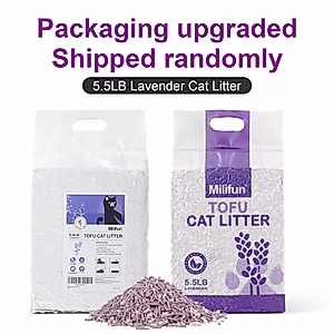 Dust-Free Lavender Cat Tofu Litter - Fast Drying, Ultra Absorbent Clumping Pellets, Less Scattering