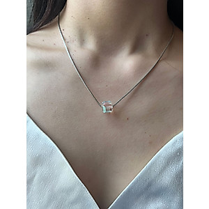 Txibikn 4 Pieces Fashion Colorful Starlight Crystal Rhinstone Pendant Necklace Earring Bracelet Jewelry Set for Women Lady Wedding Birthday Party