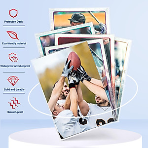 100 Counts Clear Penny Card Sleeves for Trading Cards, Plastic Soft Card Sleeves Card Protectors Fit for MTG Baseball Card, Sports Cards, Game Card Standard Cards