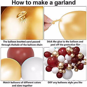 Graduation Party Decorations Burgundy Gold 2024/Burgundy Gold Balloons 81pcs/Maroon Gold Graduation Decorations 2024/Burgundy Gold Birthday Party Decorations Women/Fall Bridal Shower Decorations