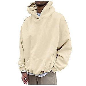 Men Clothes Comfy Sweatshirts for Men Crew Neck Tops for Men Green Sweatshirt Men Mens Oversized Sweatshirts Mens Jacket Comfort Color Sweatshirts Summer Sweatshirt Beige XXL