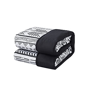 Nordic Stripes 3-Piece Baby Boy Crib Bedding Set - Cotton Quilt, Crib Sheet, Changing Pad Cover: Tribal Nursery Bedding, Boy Arrow Crib Bedding, Black and White Baby Bedding Crib Sets by Soul and Lane
