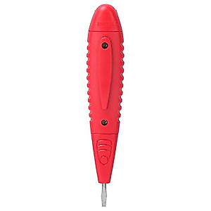 Digital Test Pencil VD700 AC/DC 12-250V Electrical Test Pencil Detector Voltage Detector Circuit Tester Multifunction LED Display with Night Eye Lamp(Red)