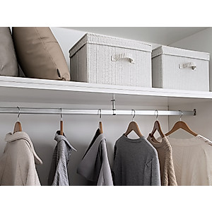 StorageWorks 2-Pack Decorative Storage Boxes with 2-Pack Metal Storage Baskets