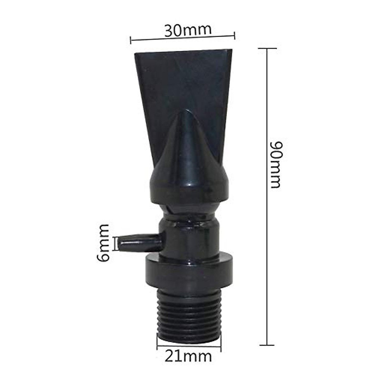 Aquarium Tank Duckbill Sprinkler with 1/2" Male Thread Fish Tank Sprinkler Adjustable Pump Water Output Nozzle 2 Pcs