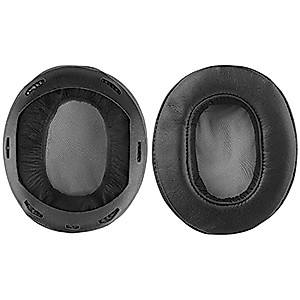 Geekria QuickFit Replacement Ear Pads for Sony MDR-1A, MDR-1ADAC Headphones Ear Cushions, Headset Earpads, Ear Cups Cover Repair Parts (Black)