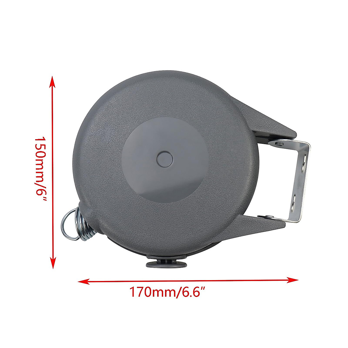 LC LICTOP Retractable Clothesline Portable Heavy Duty Indoor and Outdoor Washing Line 39 Feet for Wet or Dry Clothes(Grey)