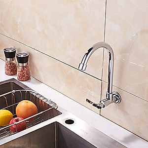 Flexible Swivel Kitchen Sink Faucet with Single Handle,Cold Water Filter Faucet,Wall Mounted