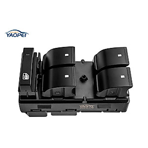 Driver Side Master Power Window Switch for 2007-2013 Chevrolet Chevy Silverado GMC Sierra Traverse HHR 1500 2500HD 3500HD Yukon Buick 25789692 20945129 D1954F129 D1954F