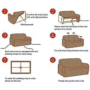 DuANgu L Shape Soft Couch Soft Furniture Sofa Protector with Elastic Bottom Sofa Slipcovers Stretch Sofa Covers for Living Room Pets -Blue-4 Seater+4 Seater