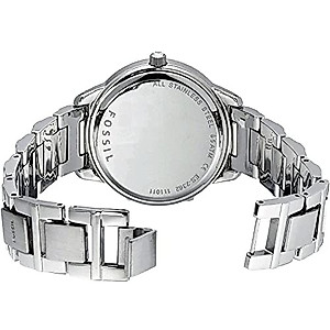 Fossil Women's Jesse Quartz Stainless Steel Three-Hand Watch, Color: Silver Glitz (Model: ES2362)