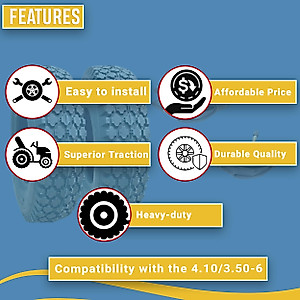 Two New 4.10/3.50-6 Stud Tires with Tr87 Bent Stem Tubes Cart Dolly 410/350-6, Enhanced Traction and Durability, Complete Tire Solution for Cart and Dolly Enthusiasts