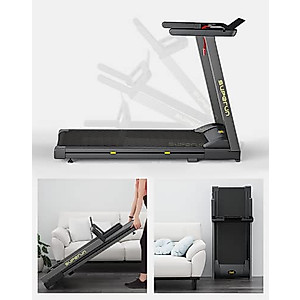 Superun Folding Treadmills for Home, 3HP Treadmill with LED for Walking & Running, Portable Treadmill with Bluetooth Connectivity APP