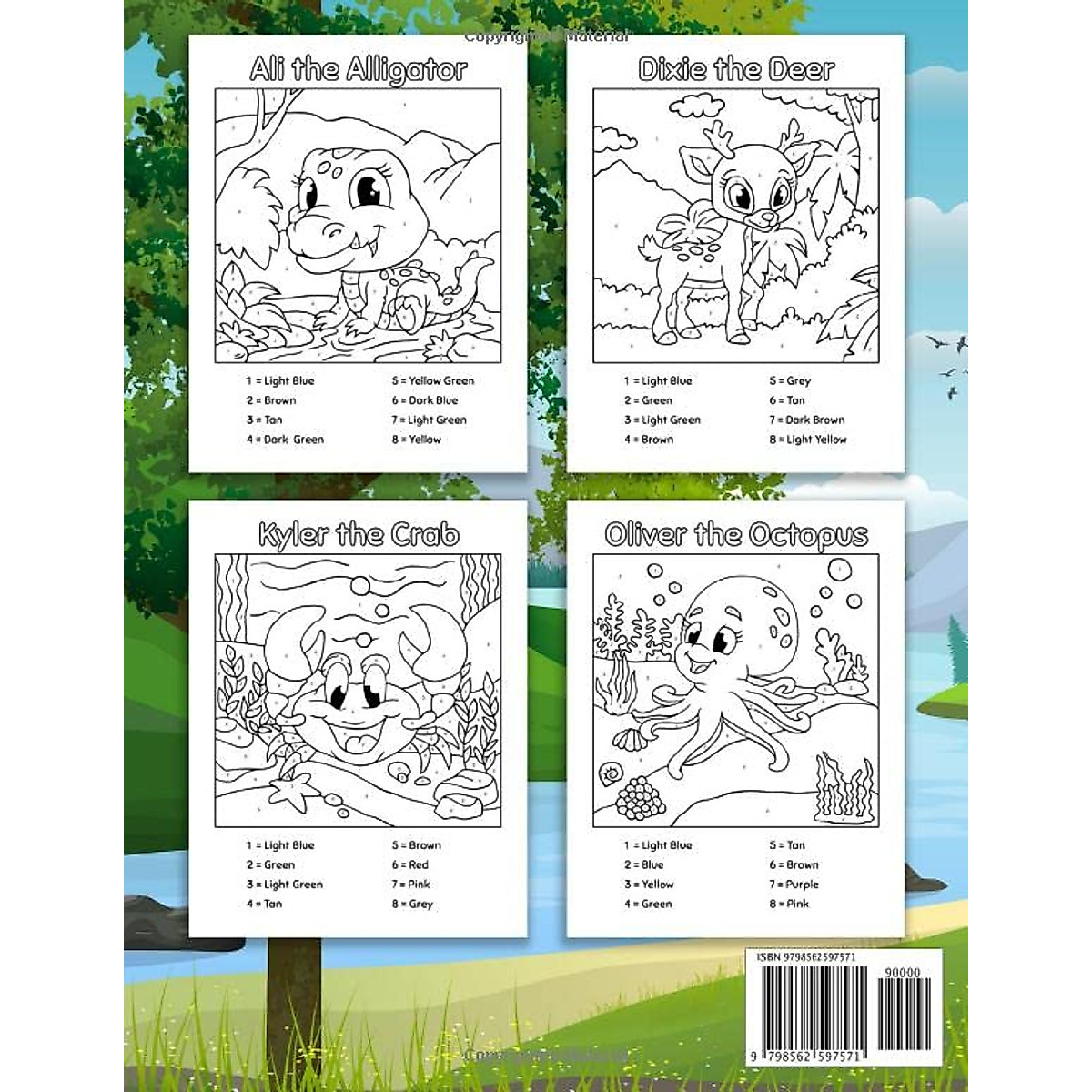 Color By Number Books For Kids Ages 4-8: Animals Color By Number For Little Girls And Boys