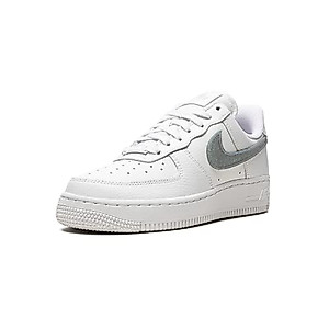 Nike Womens W Air Force 1 '07 ESS DH4407 101 Glitter Swoosh - Size 9W