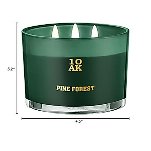 1OAK Pine Candle - 3 Wick Candle (12.4oz) - Pine Scented Candles - Large Soy Wax Scented Candle - Luxury Candles for Home - Triple Wick Candle - Housewarming Gift for Women and Men