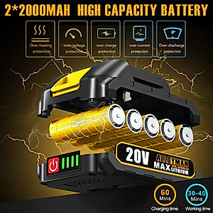 Mini Chainsaw 6-Inch Cordless, 26.2ft/s chain speed, 775 Powerful motor Mini chain saws, Tool Free Bar ​and Chain Adjustments, Handheld Small Chainsaw for Wood Cutting Tree Trimming