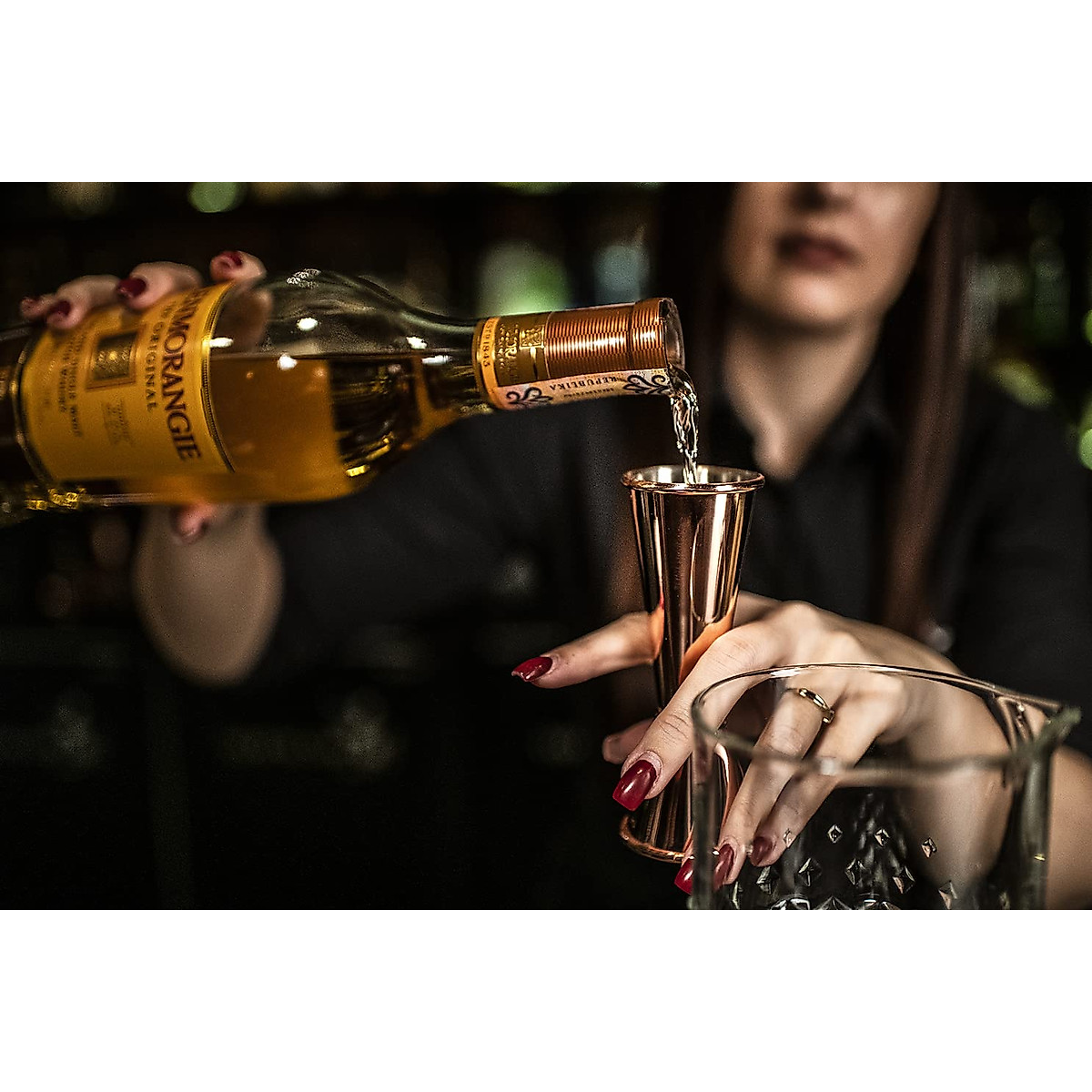 BARIANTTE Rose Gold Cocktail Jigger for Bartending, Jigger with Measurements Inside Double Jigger 2 oz 1 oz, Japanese Jigger Cocktail Measuring Cup, Bar Jigger Shot Measure Jigger Liquor Measurer