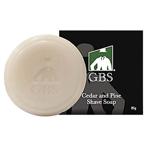 G.B.S 97% Men's Cedar & Pine Shave Soap –All Natural Shave Soap for Men- Creates a Rich Lather Foam for Ultimate Wet Shaving Experience (Cedar and Pine)