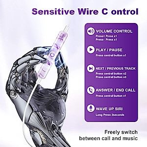 XNMOA Wired Earbuds Headphones,Built-in Microphone & Volume Control&Support Call for iPhone,Wired Earphones for iPhone,Compatible with iPhone 14/13/12/11 Pro Max/Xs Max/Xr/X/7/8 Plus,Purple Marble