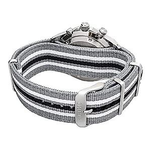 SEIKO Sport Watch SSB401P1, White, Nylon Strap