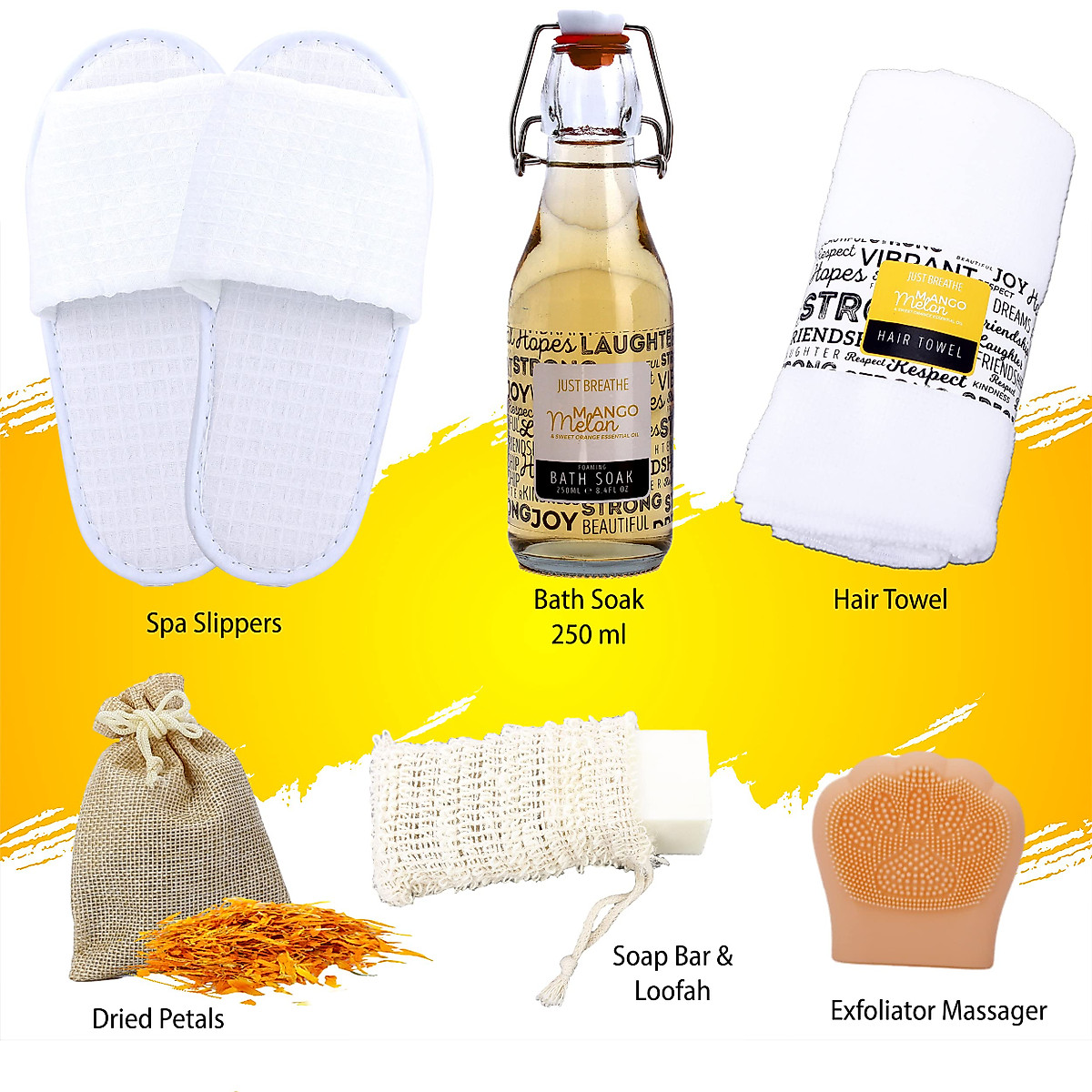 Spa Gift Basket for Women and Men! Mango Melon & Sweet Orange Bath Body Works Spa Bath Set. Sulfate Free Spa Gift Set to Soothe & Moisturize your Skin