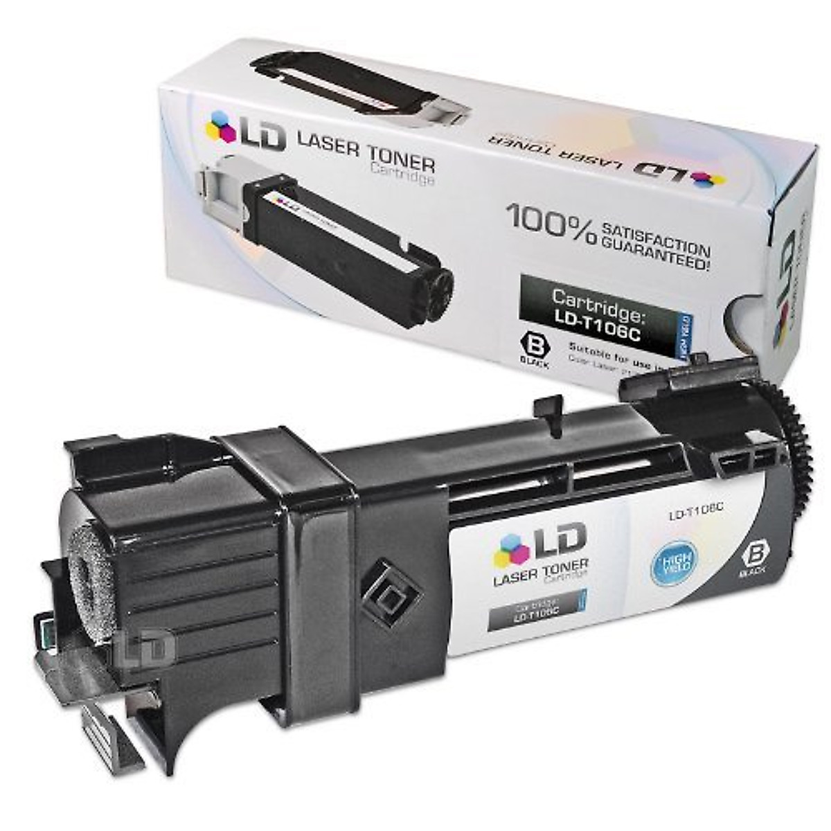 LD Products Compatible Toner Cartridge Replacement for Dell 330-1436 T106C High Yield (Black) for use in Color Laser 2130cn & 2135cn