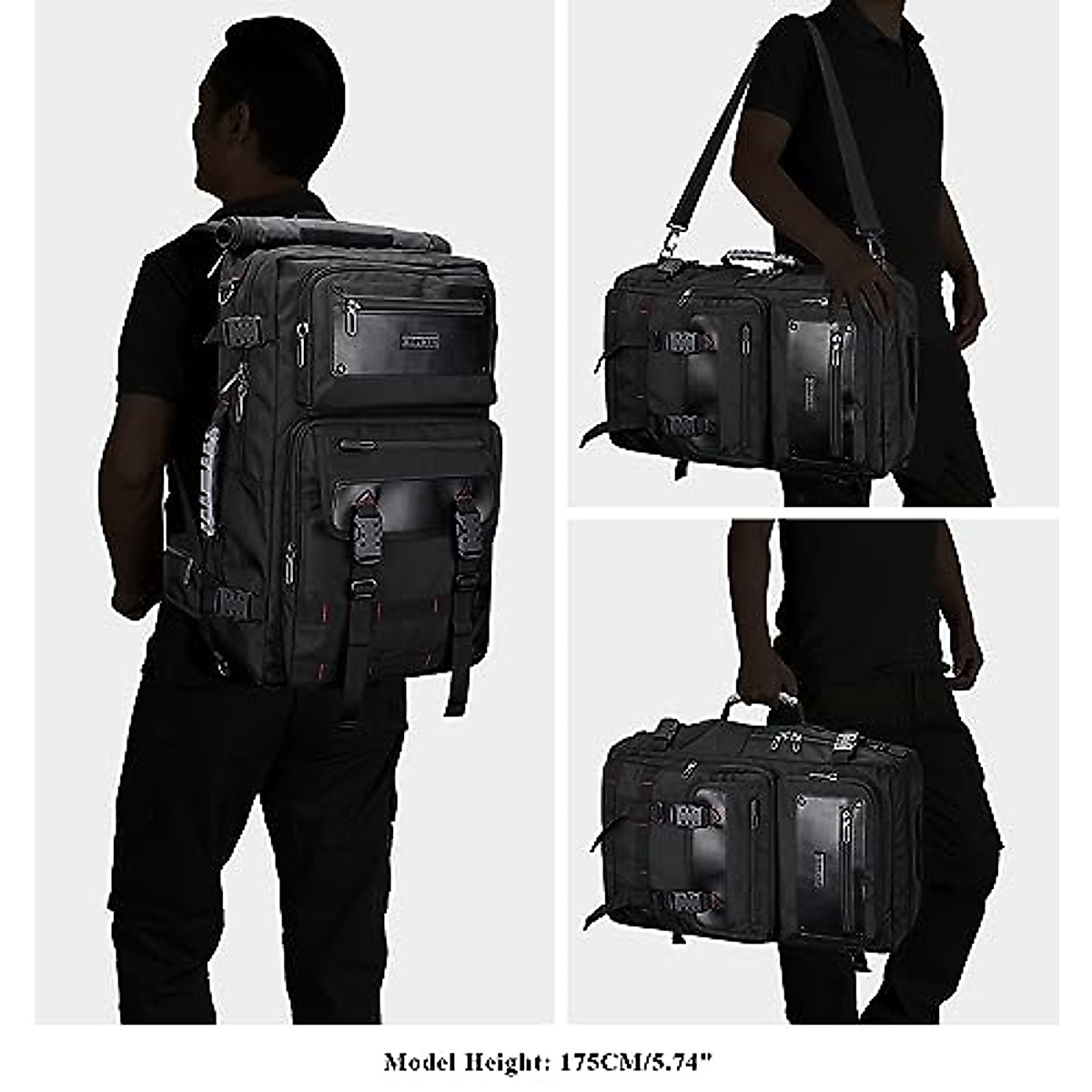 WITZMAN Carry On Travel Backpack for Men Duffle Bags Fit for 17 Inch Laptop Airline Approved Laptop Backpack(B685 Black)