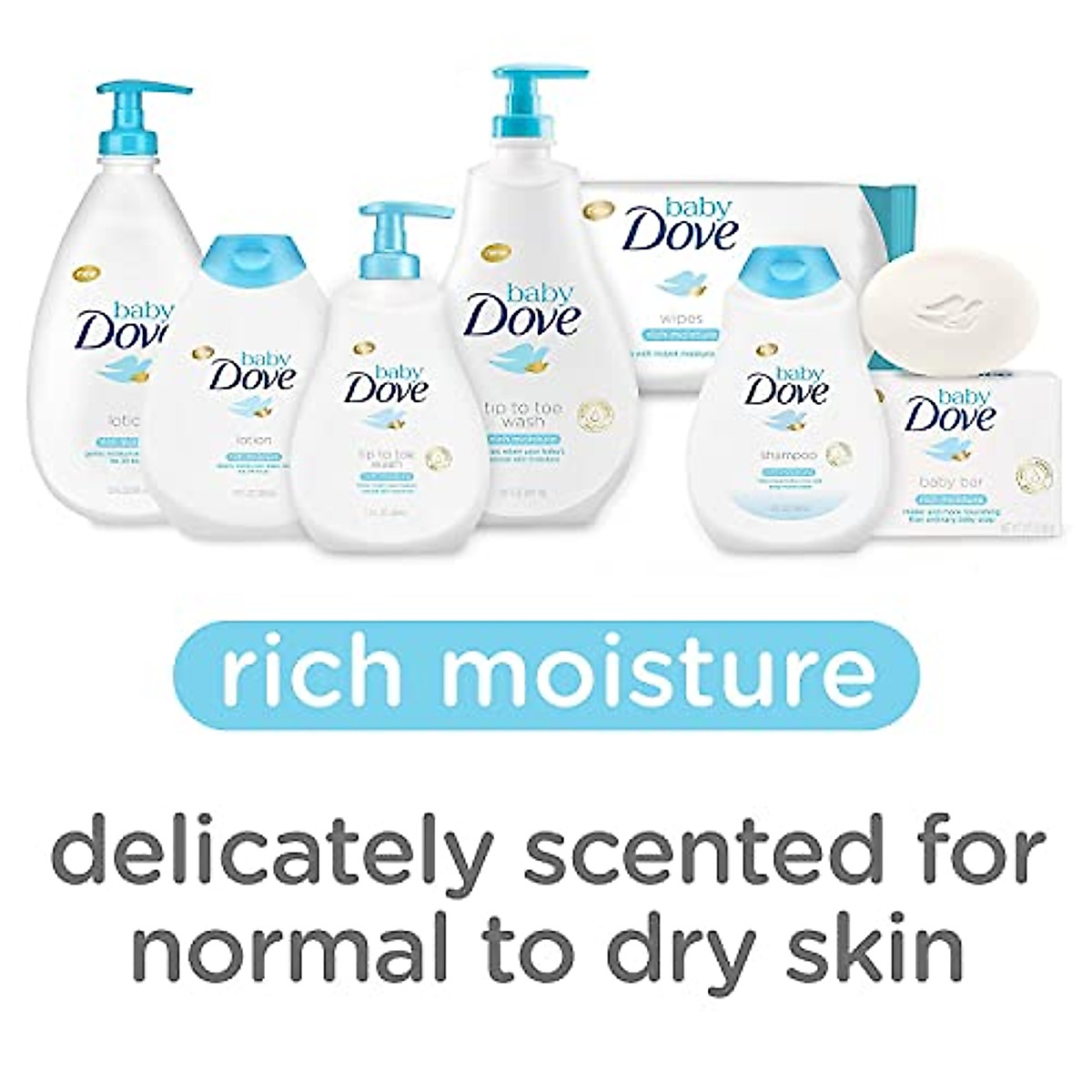 Dove Baby Wipes Rich Moisture 30 Count (6 Pack)