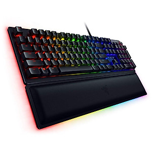 Razer BlackWidow Elite Mechanical Gaming Keyboard: Green Mechanical Switches - Tactile & Clicky - Chroma RGB Lighting - Magnetic Wrist Rest - Dedicated Media Keys & Dial - USB Passthrough