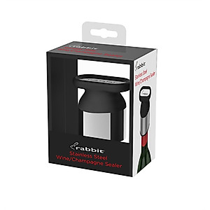 Rabbit Wine & Champagne Sealer, Stainless Steel