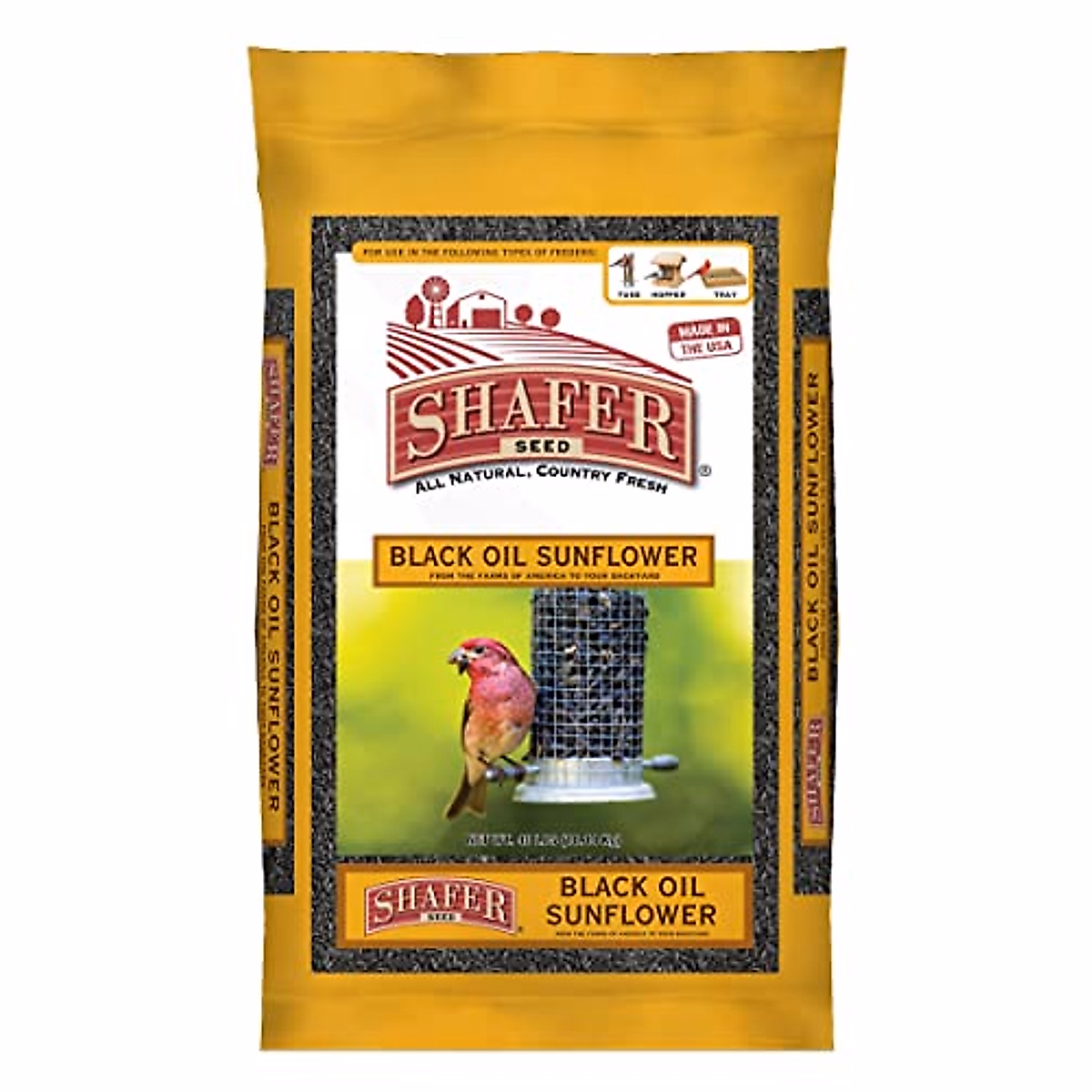 Shafer Seed 51041 40-Pound Bag, Black Oil Sunflower Wild Bird Food
