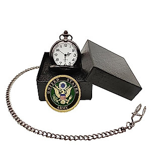 Jofanvin Gifts for Army,Pocket Watch for Army with Military ChanllengCoin,Best Veterans Day Gifts