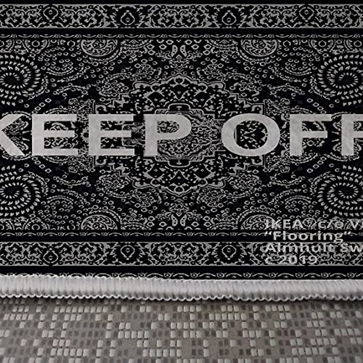 Keep Off Rug, for Living Room, Fan Carpet, Off White Rug, Keep Off, Keep Off Carpet, Popular Rug, Themed Rug, Cool Rug Decor,for Bedroom Rug p440 (2.6x3.9 feet - 80x120 cm)