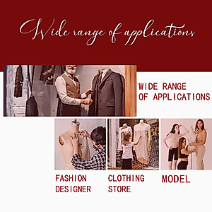 PDM WORLDWIDE Adjustable Dress Form Mannequin for Sewing Female Size 6-14, Pinnable Body Form with 13 Dials, Detachable Rolling Base, 42.5"-60" Height Range for Clothing Display, Small to Medium