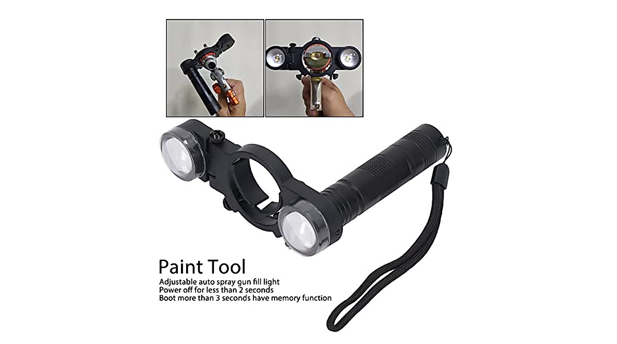 Spray Fill Light for Paint Guns | Adjustable Brightness & Memory Feature