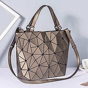 Geometric Luminous Purses and Handbags Holographic Reflective Crossbody Bag Wallet Flash Rainbow Tote Glod