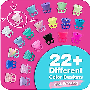 tweexy Wearable Nail Polish Holder Ring - Nail Polish Bottle Holder for Easy Application | Perfect for Fingernail Painting, Manicure & Pedicure | Nail Polish Accessories (Pink Frosting)