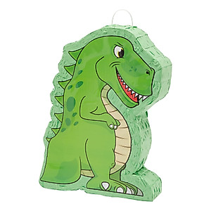 BLUE PANDA Dinosaur Pinata for Boys Birthday Party Supplies, Fun Dino Decorations, Green (Small, 13.8 x 3.0 x 13.5 in)
