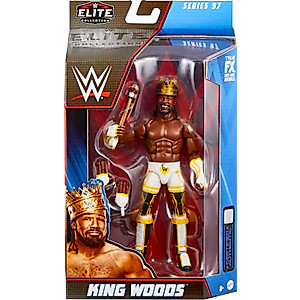 Mattel WWE King Woods Elite Collection Action Figure, Deluxe Articulation & Life-like Detail with Iconic Accessories, 6-inch